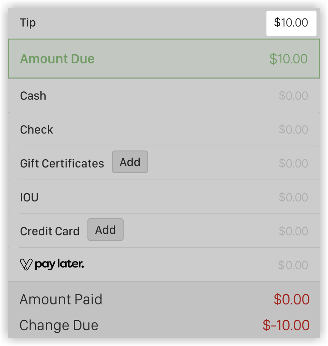 Add a Tip After a Transaction is Checked Out – Vagaro Support