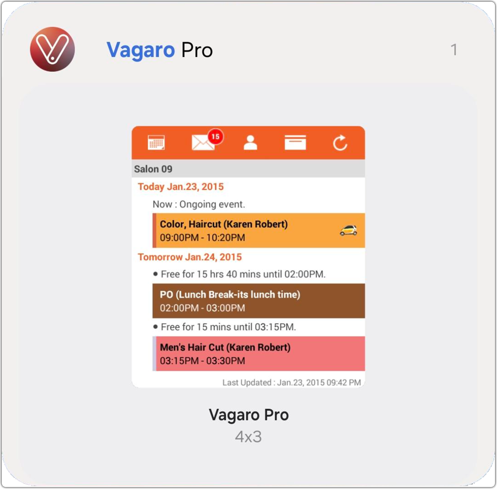 Add the Vagaro Pro Widget for Android – Vagaro Support