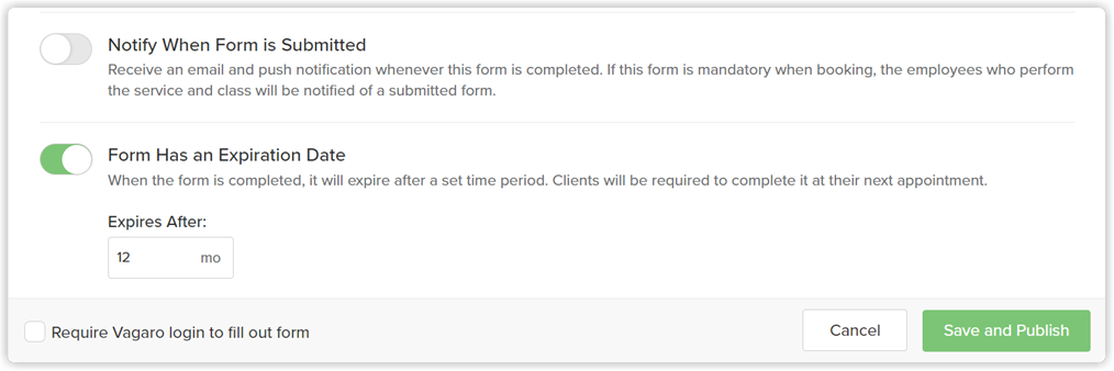 Set an Expiration Date for a Form – Vagaro Support