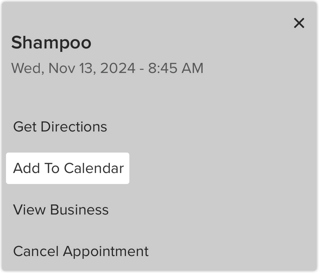 Add an Upcoming Appointment to Your Calendar - for Customers of a ...